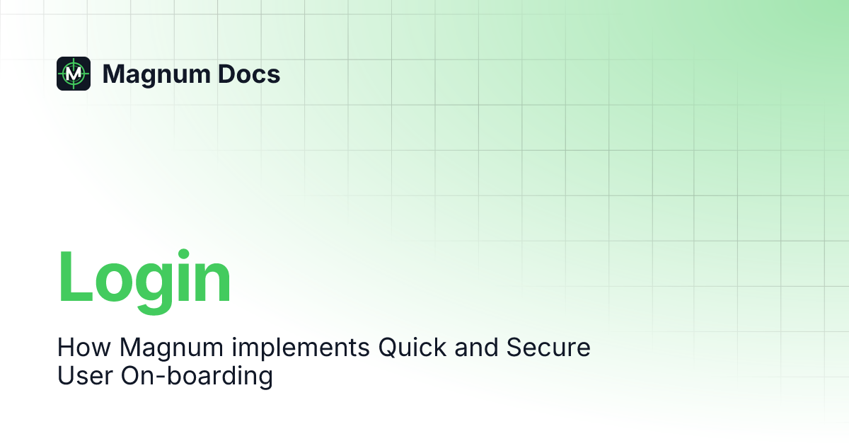 Login | Magnum Docs